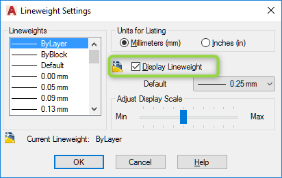 AutoCAD Basics: Display Lineweight on Screen – Clint Brown