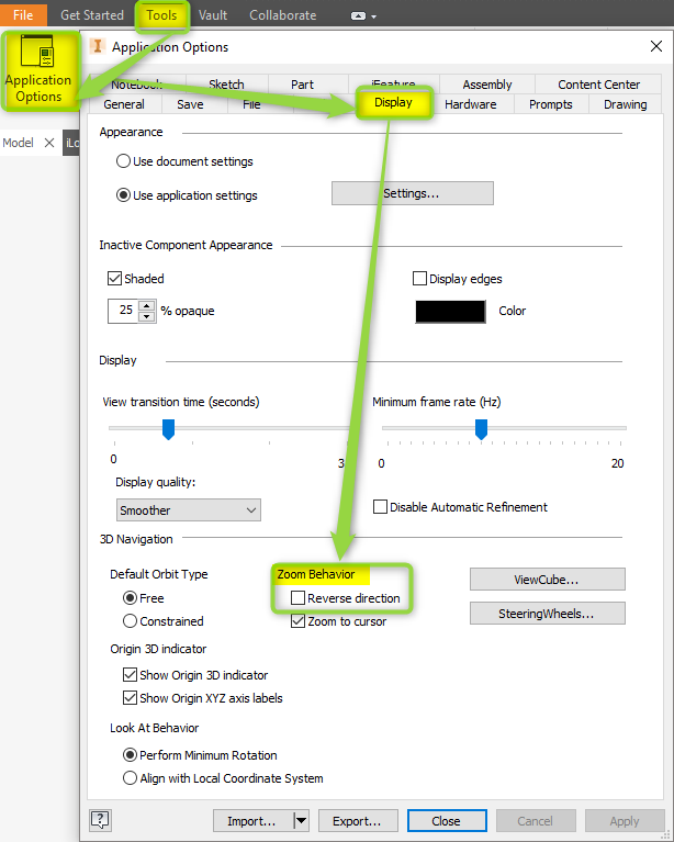 Inventor: Mouse Wheel Zoom Direction – Clint Brown