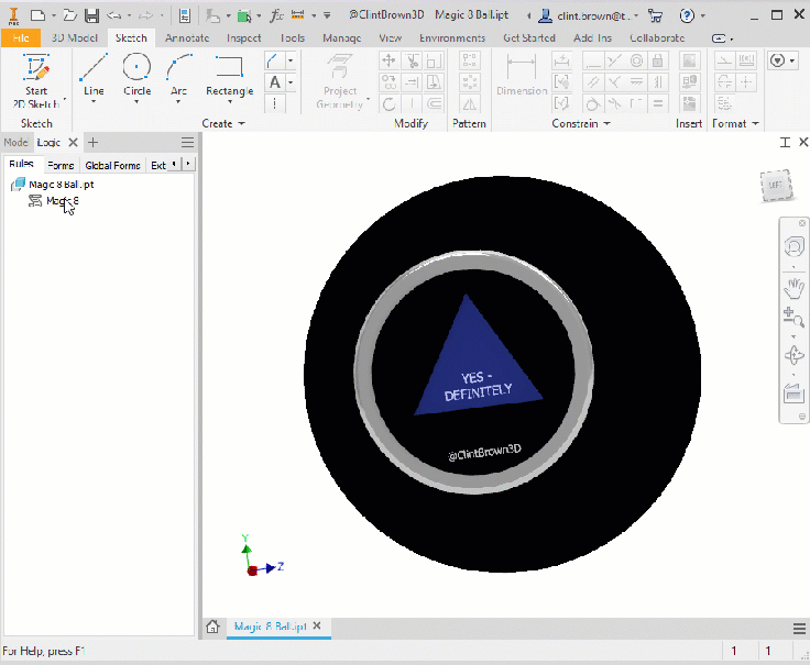 Magic 8 Ball in Inventor With iLogic – Clint Brown