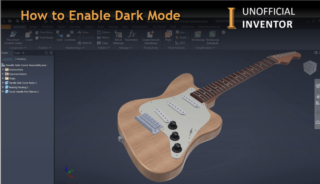 How to Enable Dark Mode – Inventor 2021 – Clint Brown