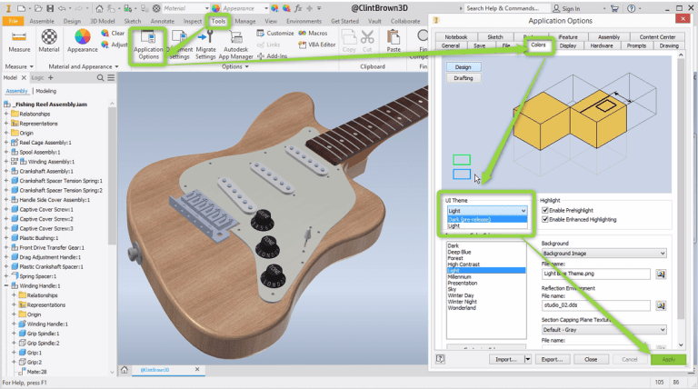 How to Enable Dark Mode – Inventor 2021 – Clint Brown