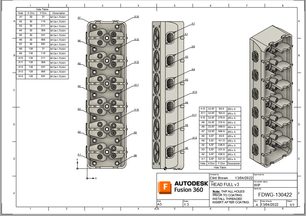 Hole Charts in Fusion 360 Drawings – Clint Brown